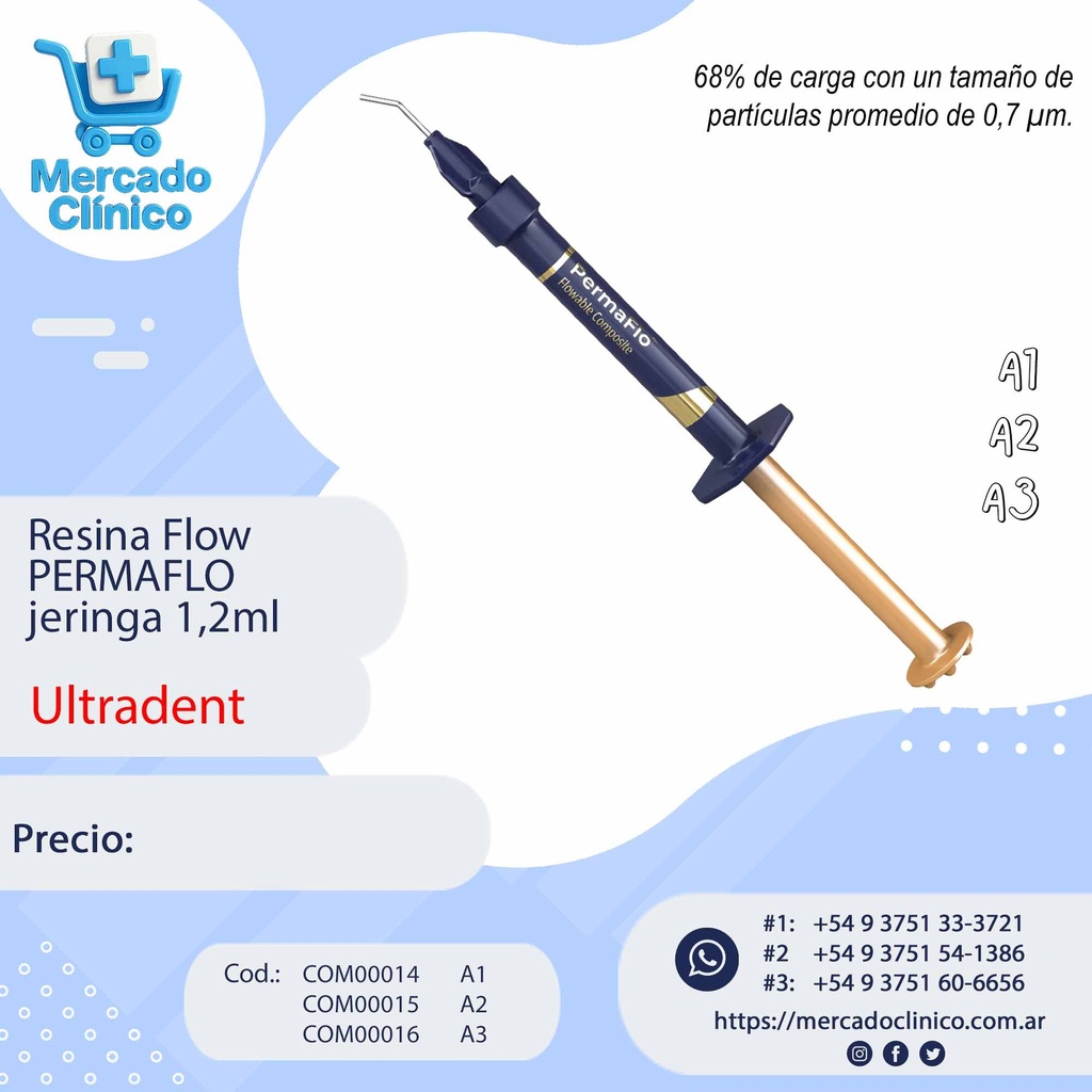 Resina Flow PERMAFLO jeringa 1,2ml - Ultradent | Mercado Clinico AR